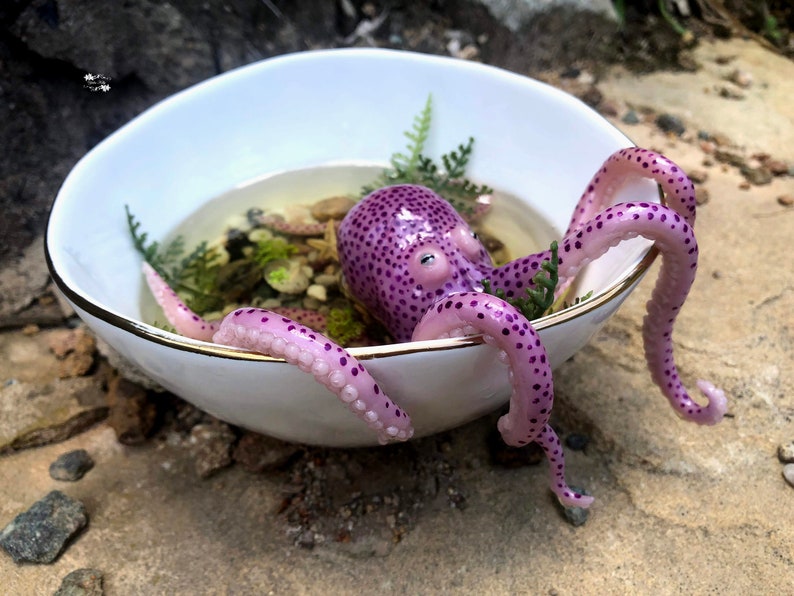 Handmade Polymer Clay Octopus, Octopus Home Decor, Octopus Polymer Clay ...