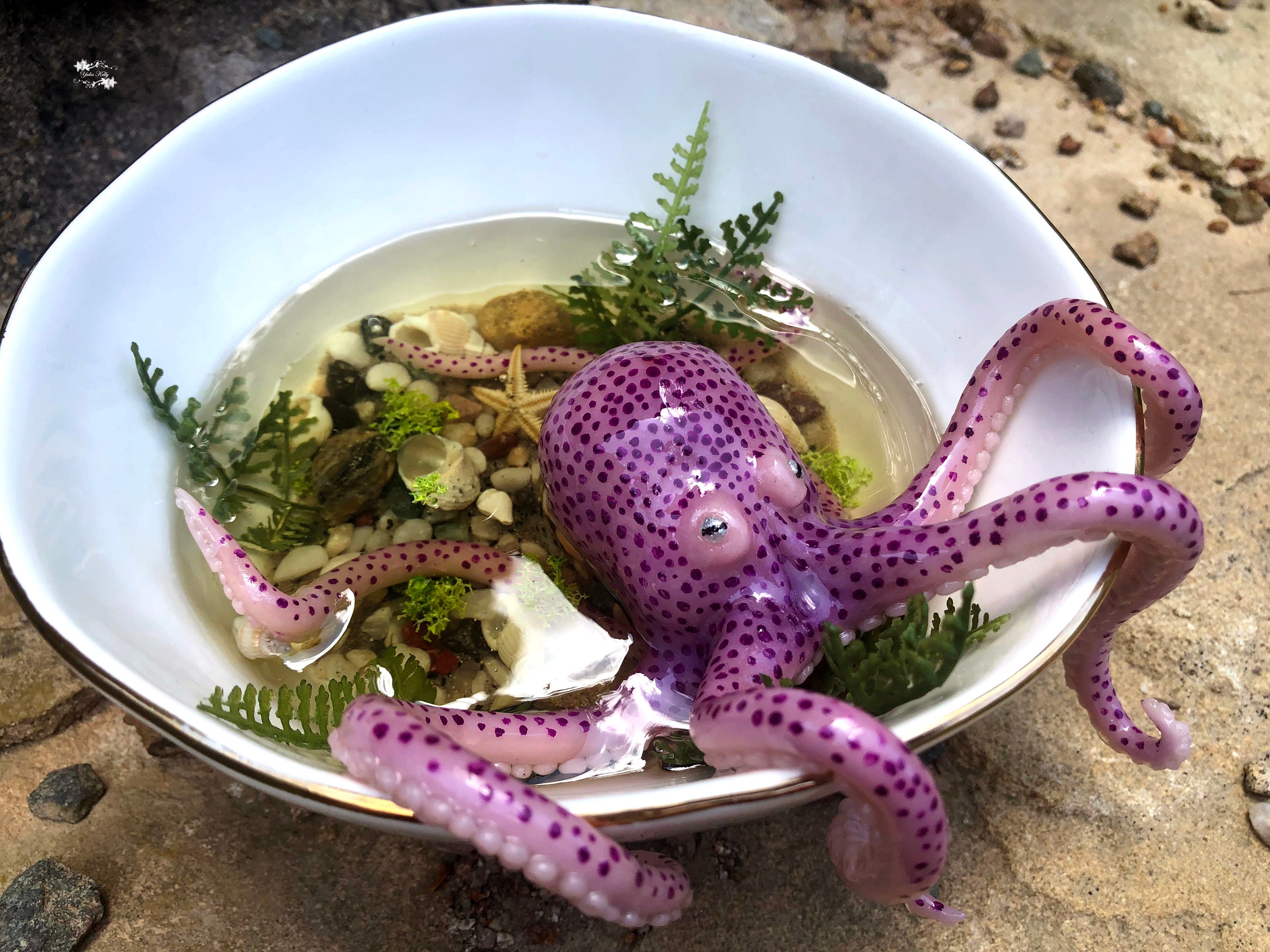 Handmade Polymer Clay Octopus, Octopus Home Decor, Octopus Polymer Clay ...