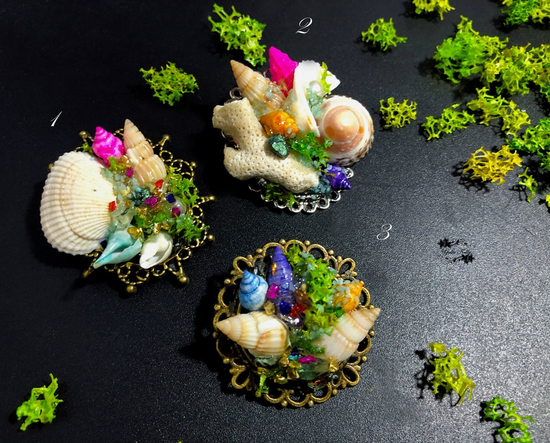 Seashell Jewelry, Beach Ocean Brooch, Beach Seashell Brooch, Seashell ...