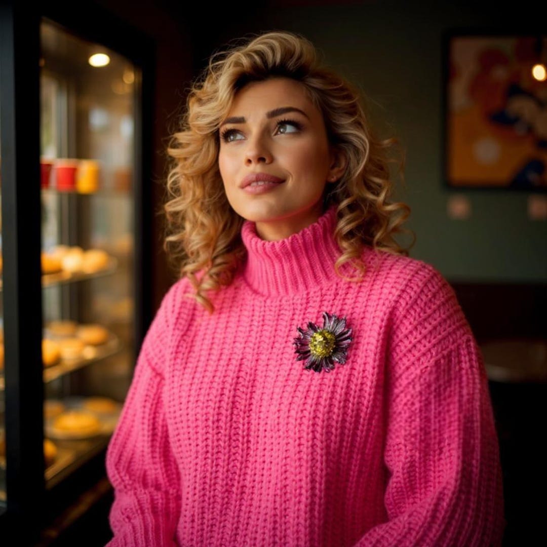 Crystal Epoxy Resin Brooch, Dry Flower Aster Brooch, Real Aster Resin ...