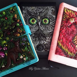 Polymer Clay Cover, Notebook Cover, Journal Cover, Polymer Clay Journal ...