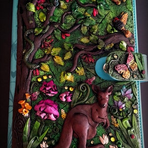 Polymer Clay Cover, Notebook Cover, Journal Cover, Polymer Clay Journal ...