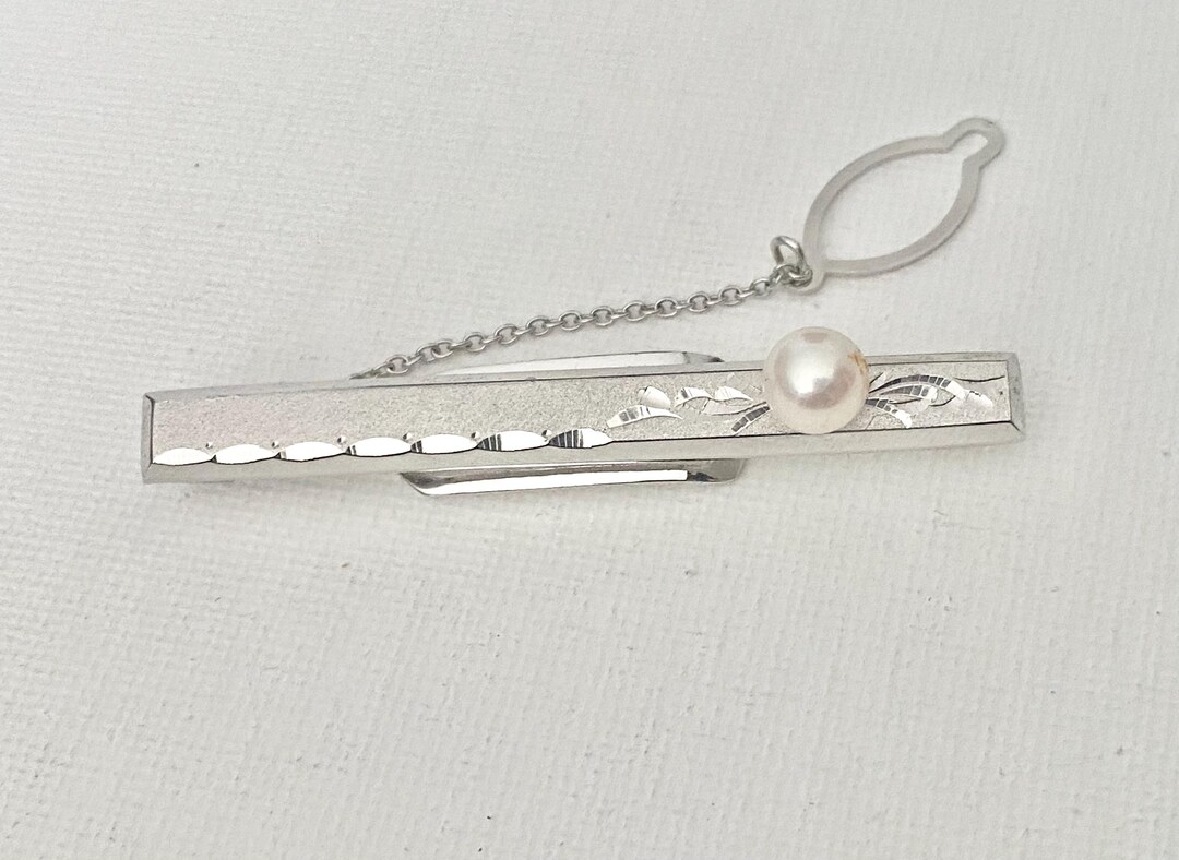 Vintage Sterling Silver Tie Clip - Vintage Tie Clip - Vintage Silver ...