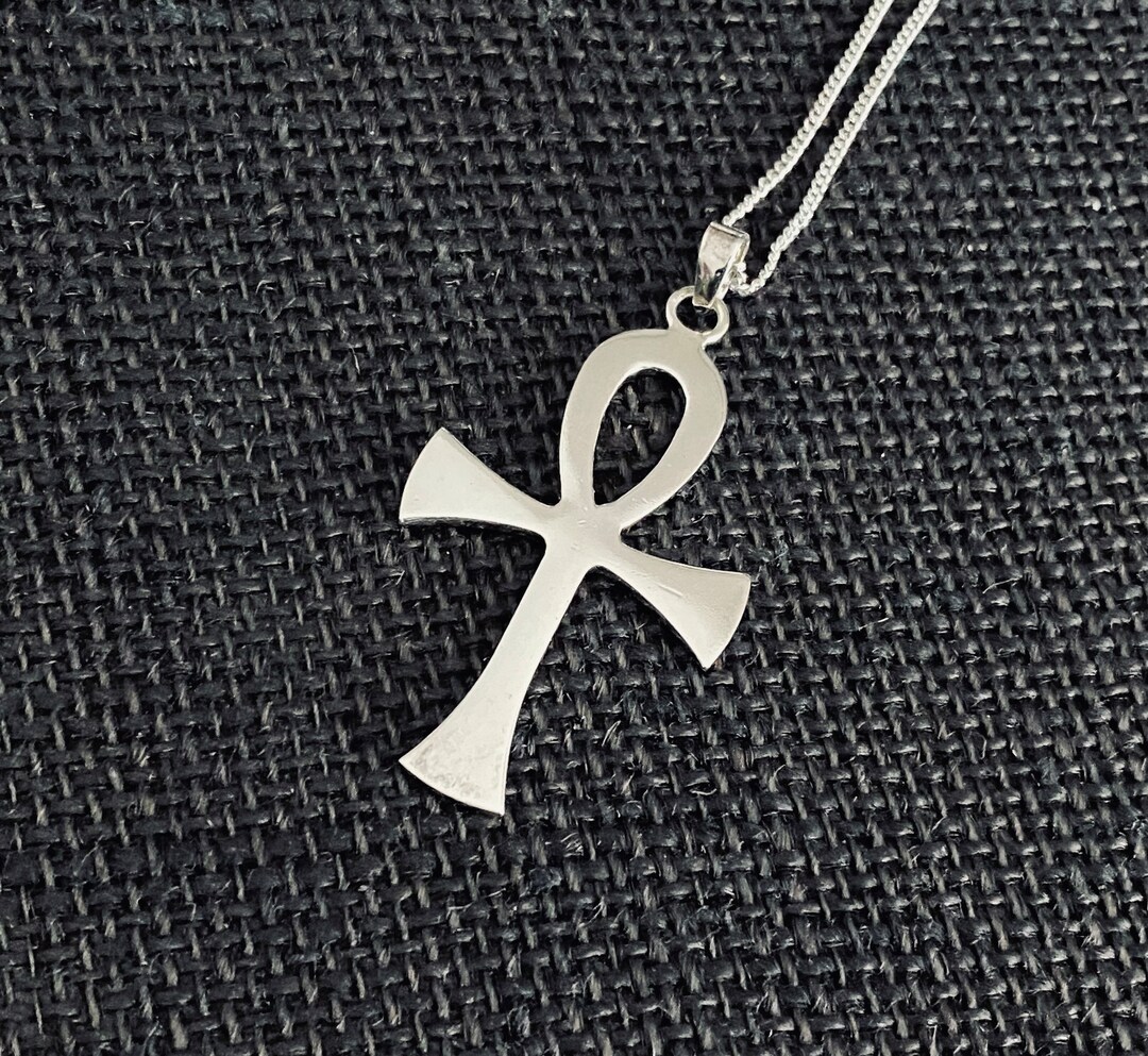 Vintage Sterling Silver Ankh Cross Necklace - Vintage Silver Ankh Cross ...