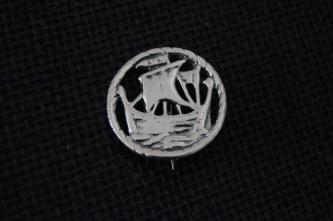 Vintage Silver Ship Brooch Vintage Ship Brooch Vintage Silver Brooch ...