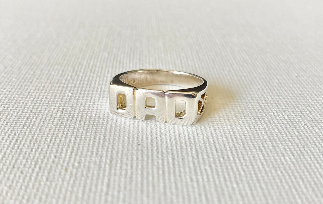Vintage Sterling Silver Ring Vintage Dad Ring Silver Signet Ring Silver ...
