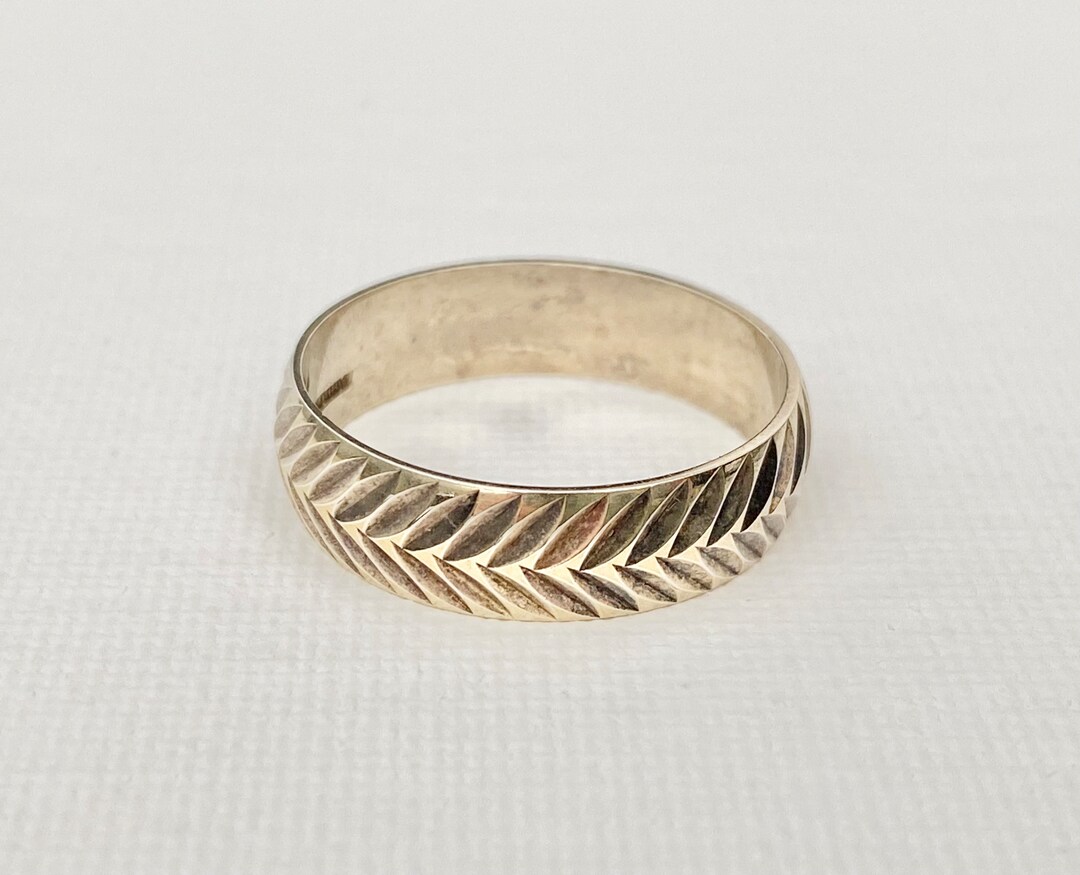 Vintage Sterling Silver Gold Plate Ring Chunky Ring 1987 Vintage Gold ...