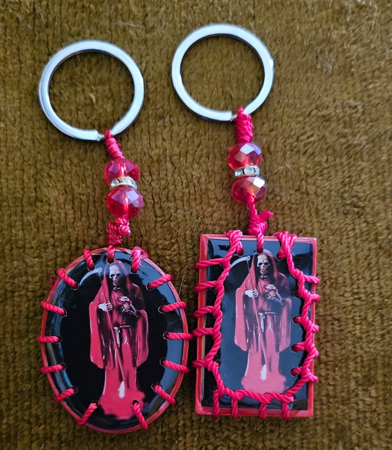 Santa Muerte Keychain - Etsy