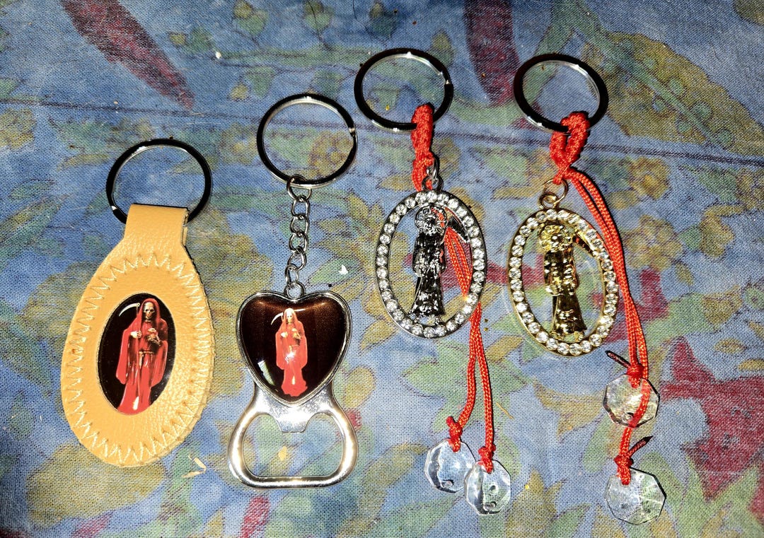Santa Muerte Keychains - Etsy