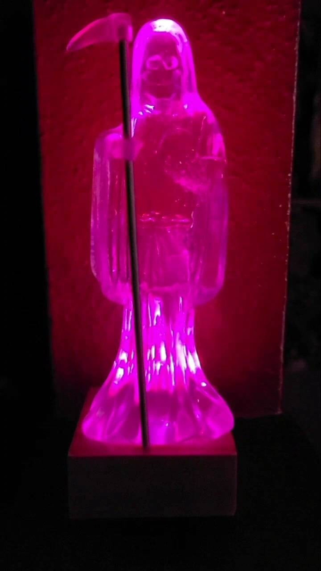 7 Inch Multicolored Santa Muerte/holy Death Lamp With Removable Base - Etsy