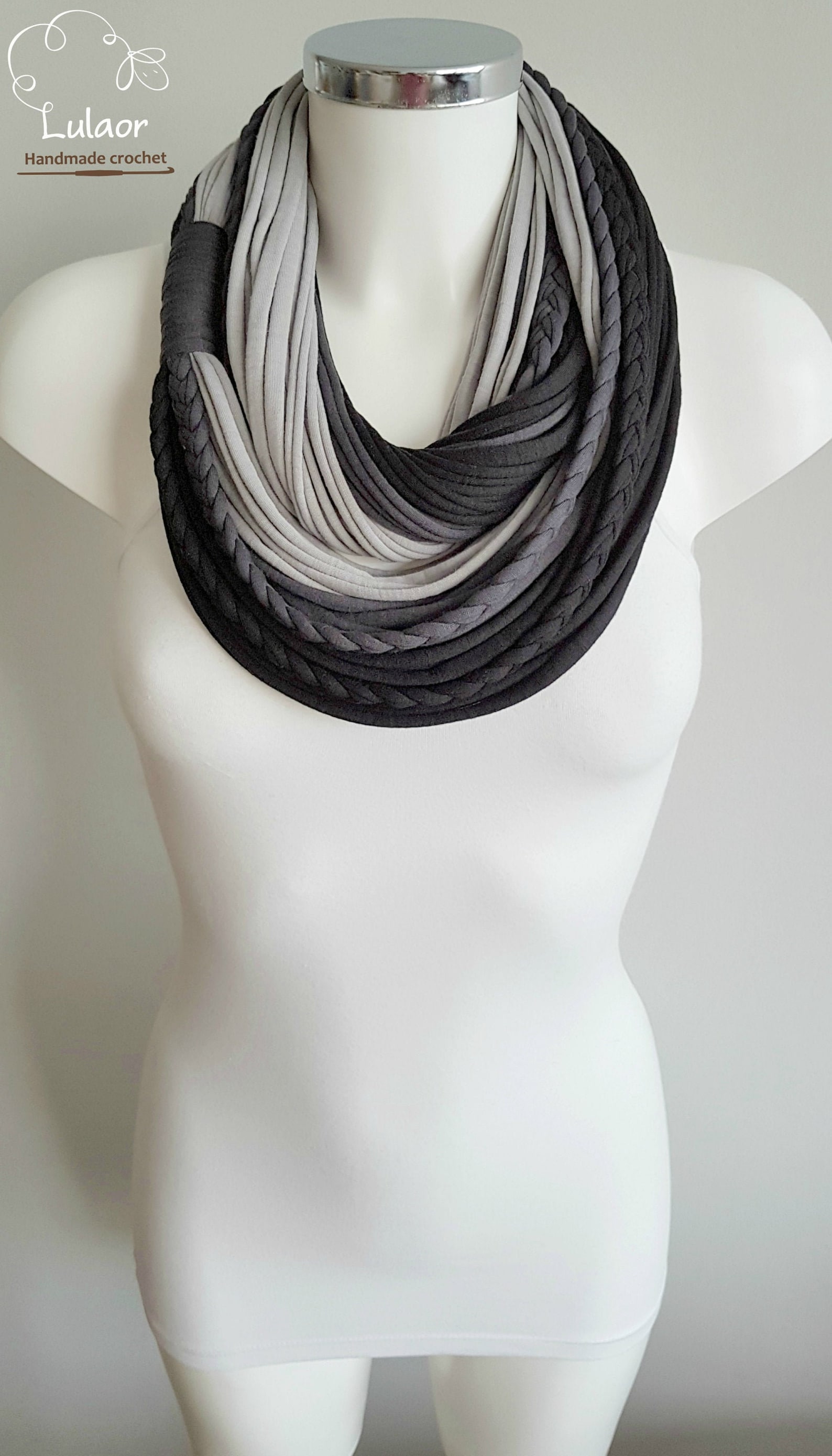 Infinity scarf for women loop scarf winter cotton fabric | Etsy