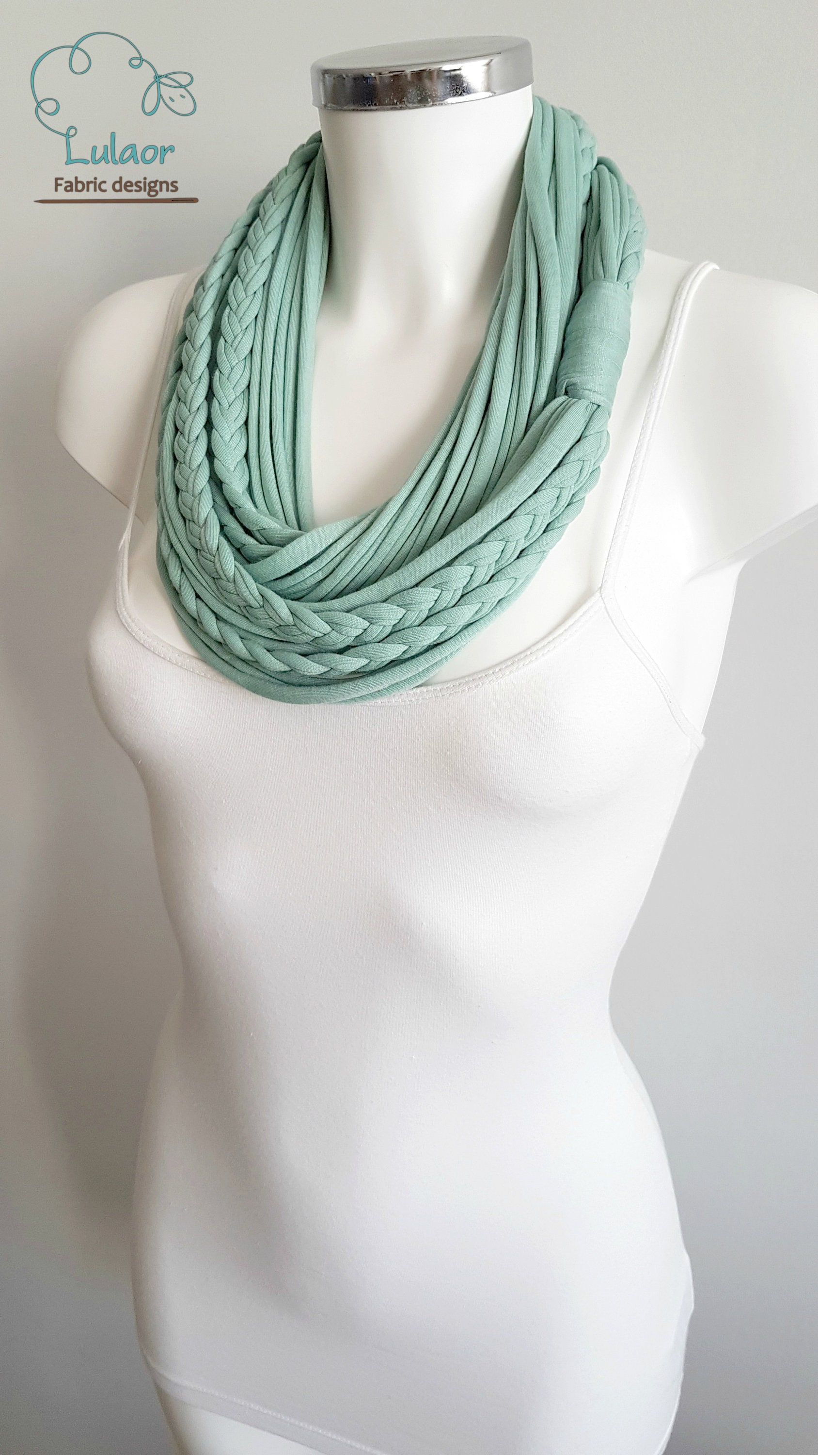 T Shirt Scarf, T Shirt Infinity Scarf, Loop Scarf, Fabric Scarf, Cotton ...