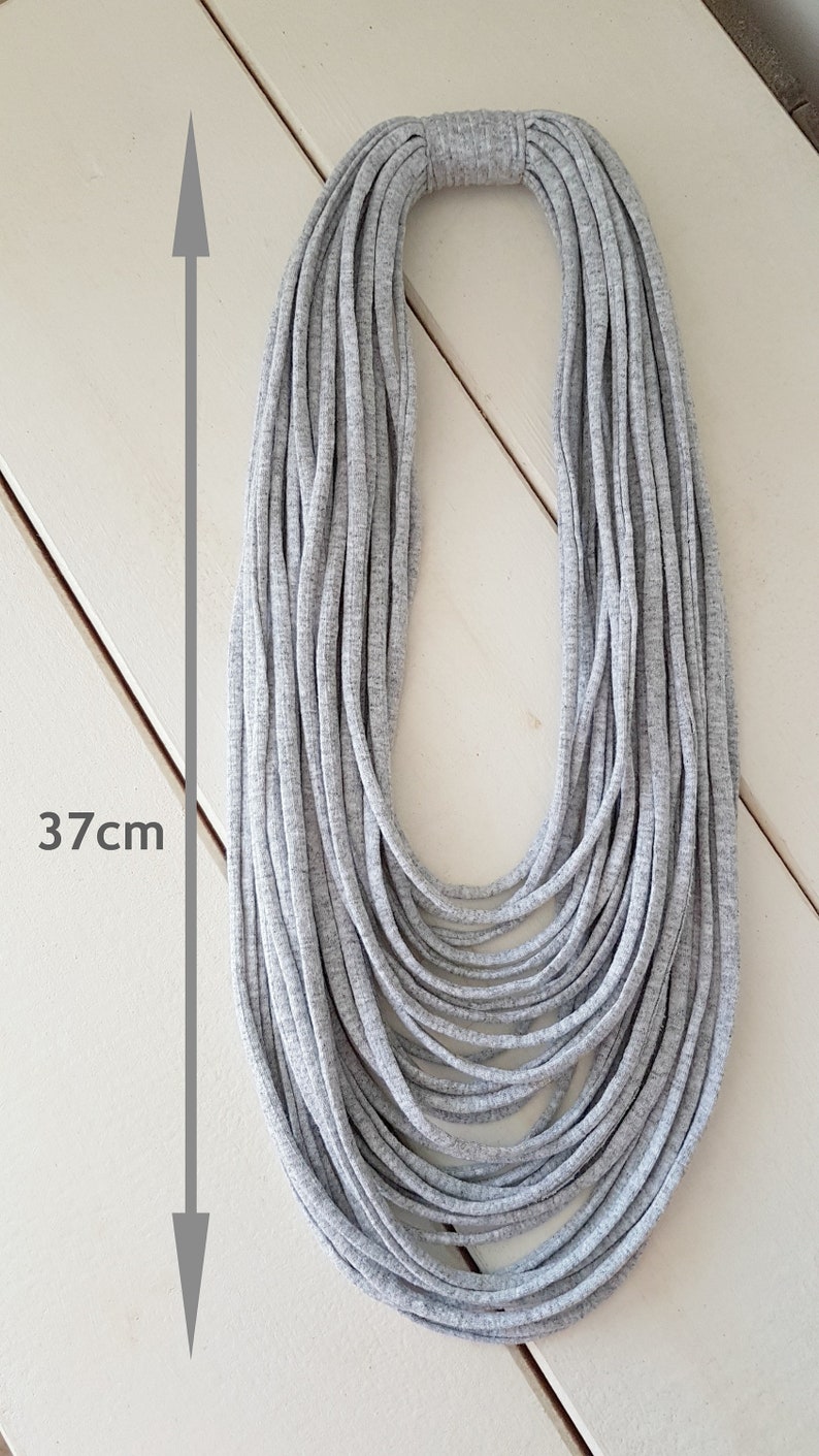 T Shirt Necklace Fabric Necklace Multi Strand Necklace | Etsy T Shirt Necklace Fabric Necklace Multi Strand Necklace | Etsy
