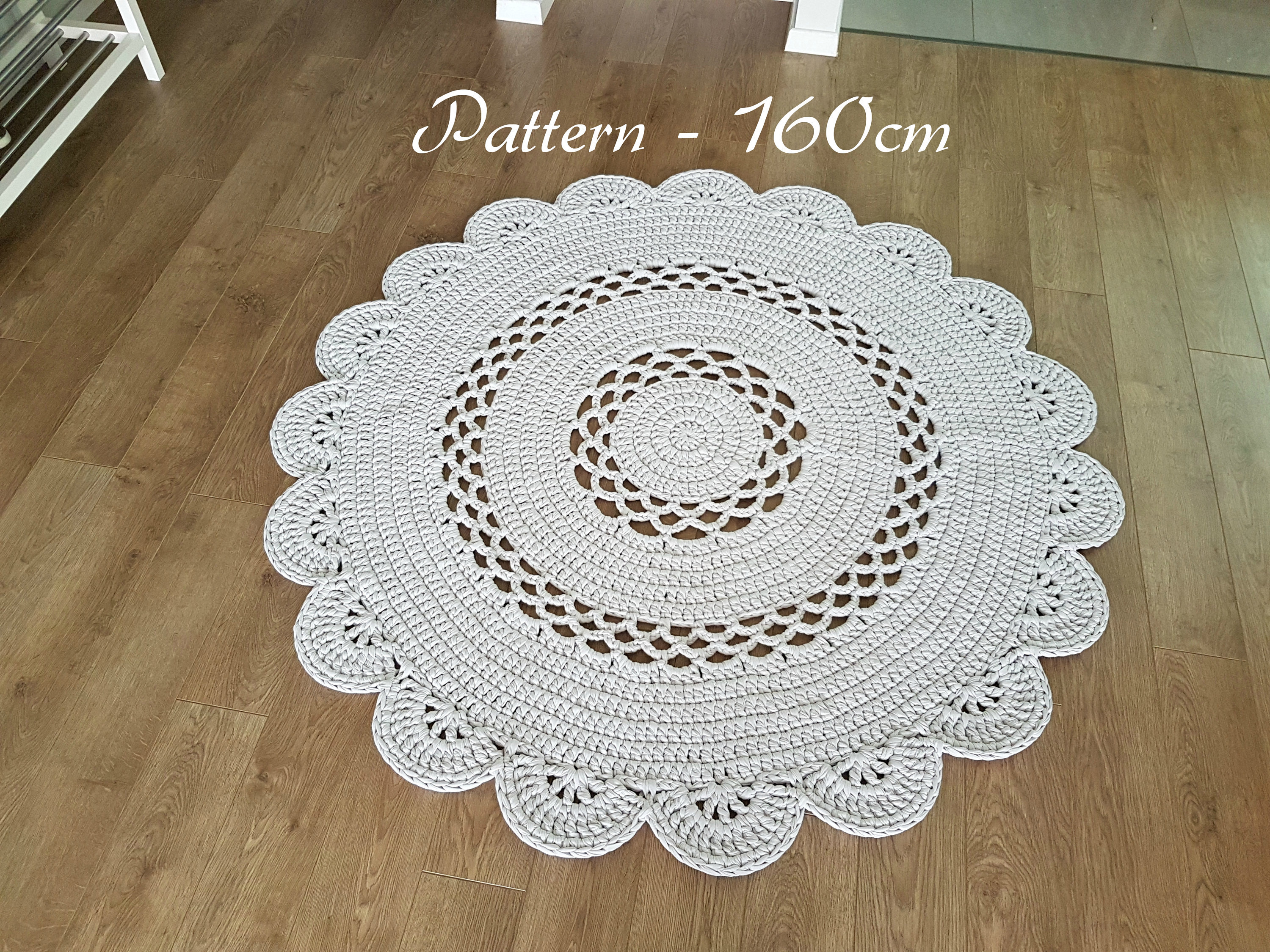 Crochet Rug Pattern Crochet Doily Rug Pattern Abigail Rug - Etsy