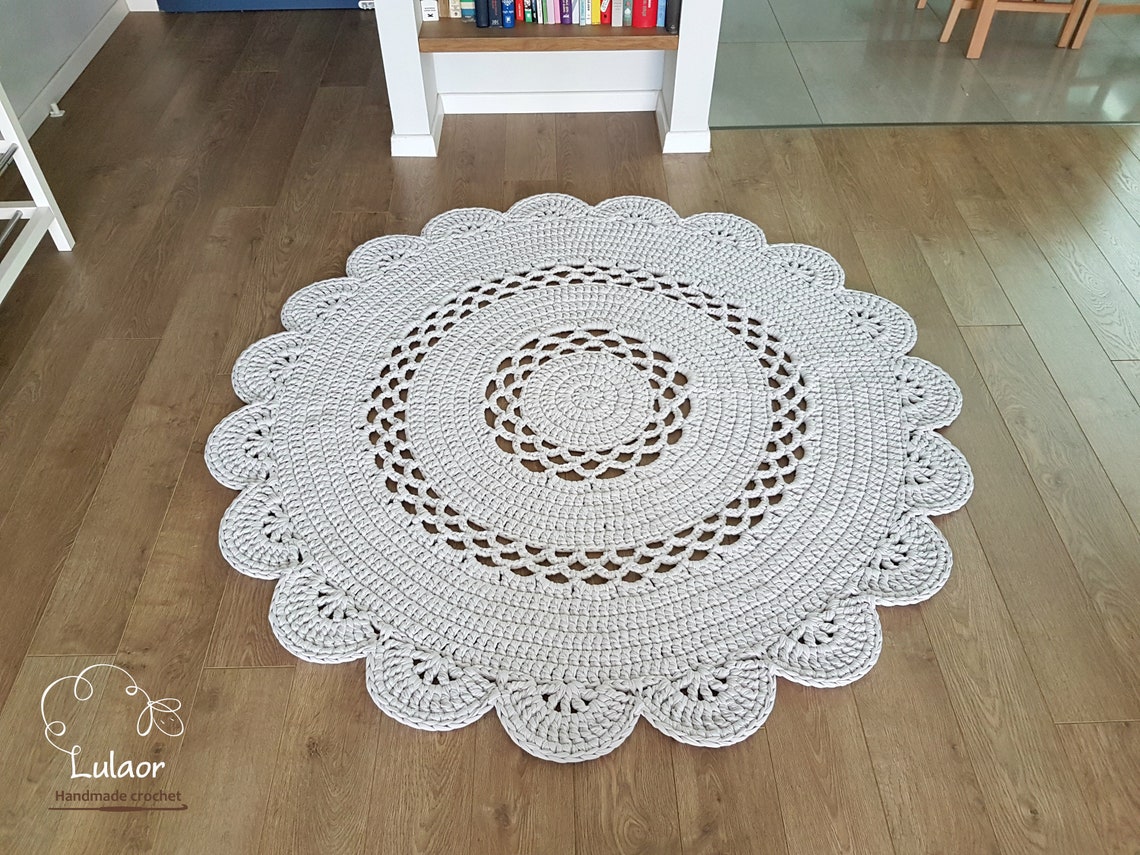 Crochet Rug Pattern Crochet Doily Rug Pattern Abigail Rug - Etsy
