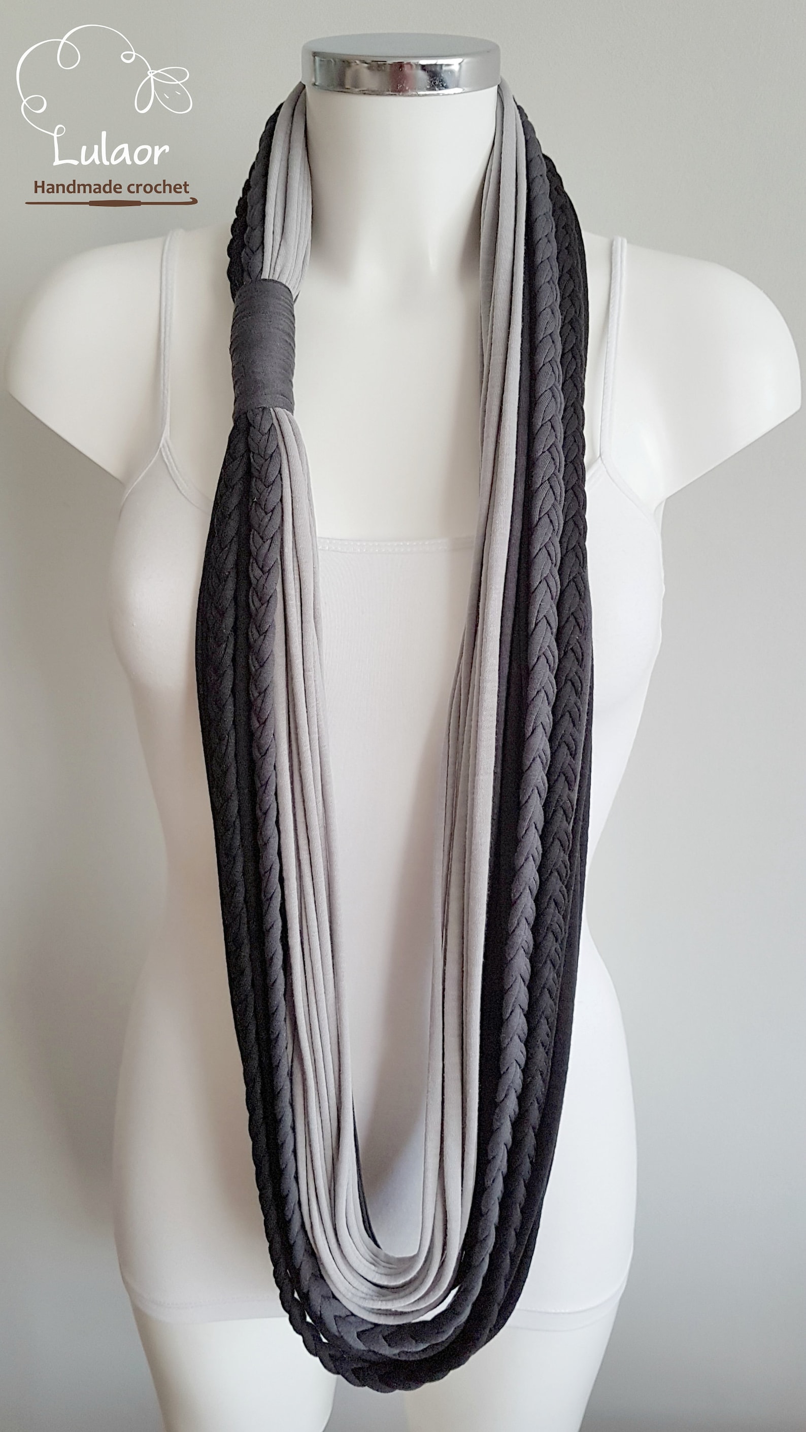 Infinity scarf for women loop scarf winter cotton fabric | Etsy