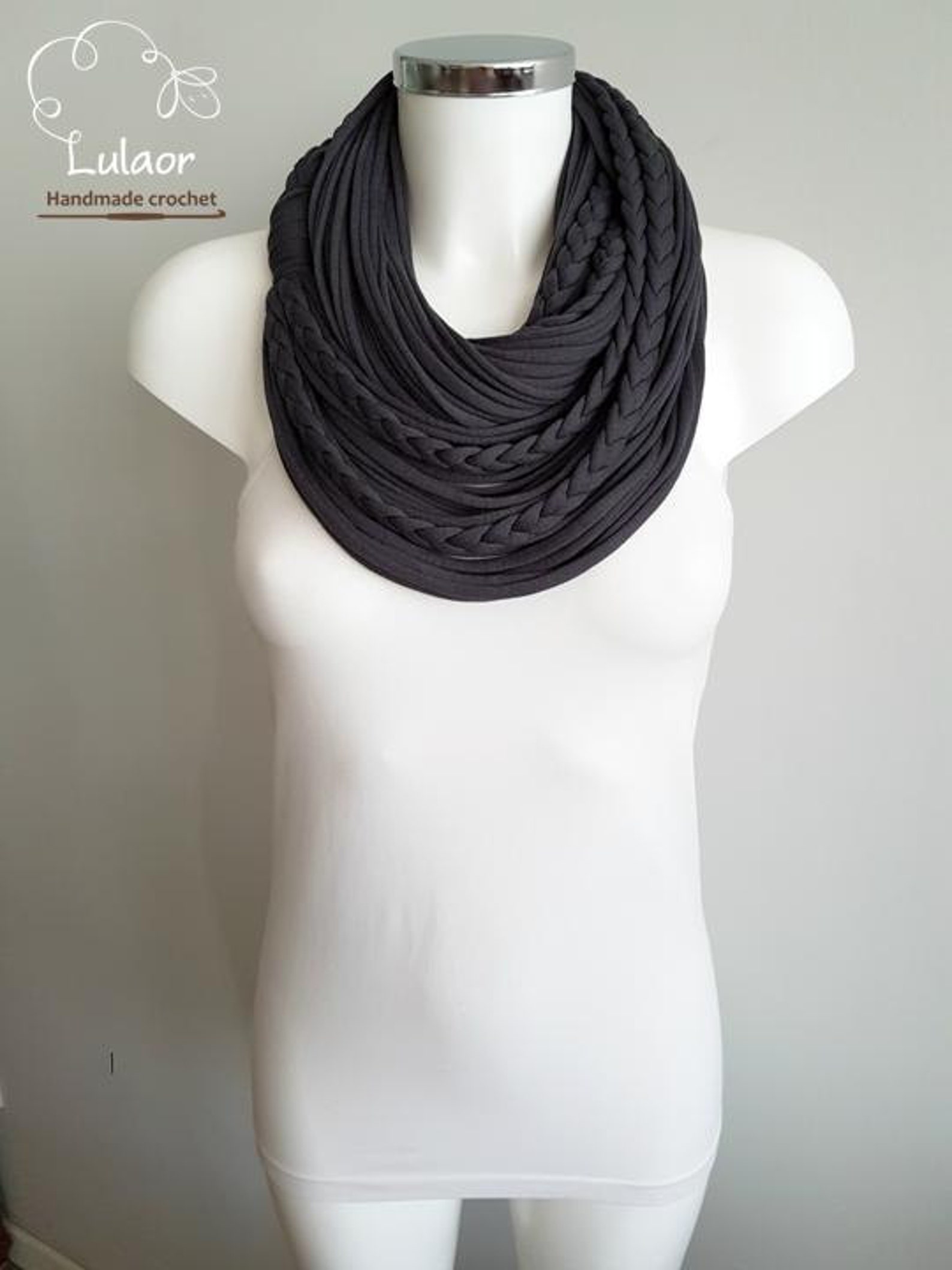 Chunky Warm Infinity Scarf for Woman T Shirt Infinity Scarf - Etsy