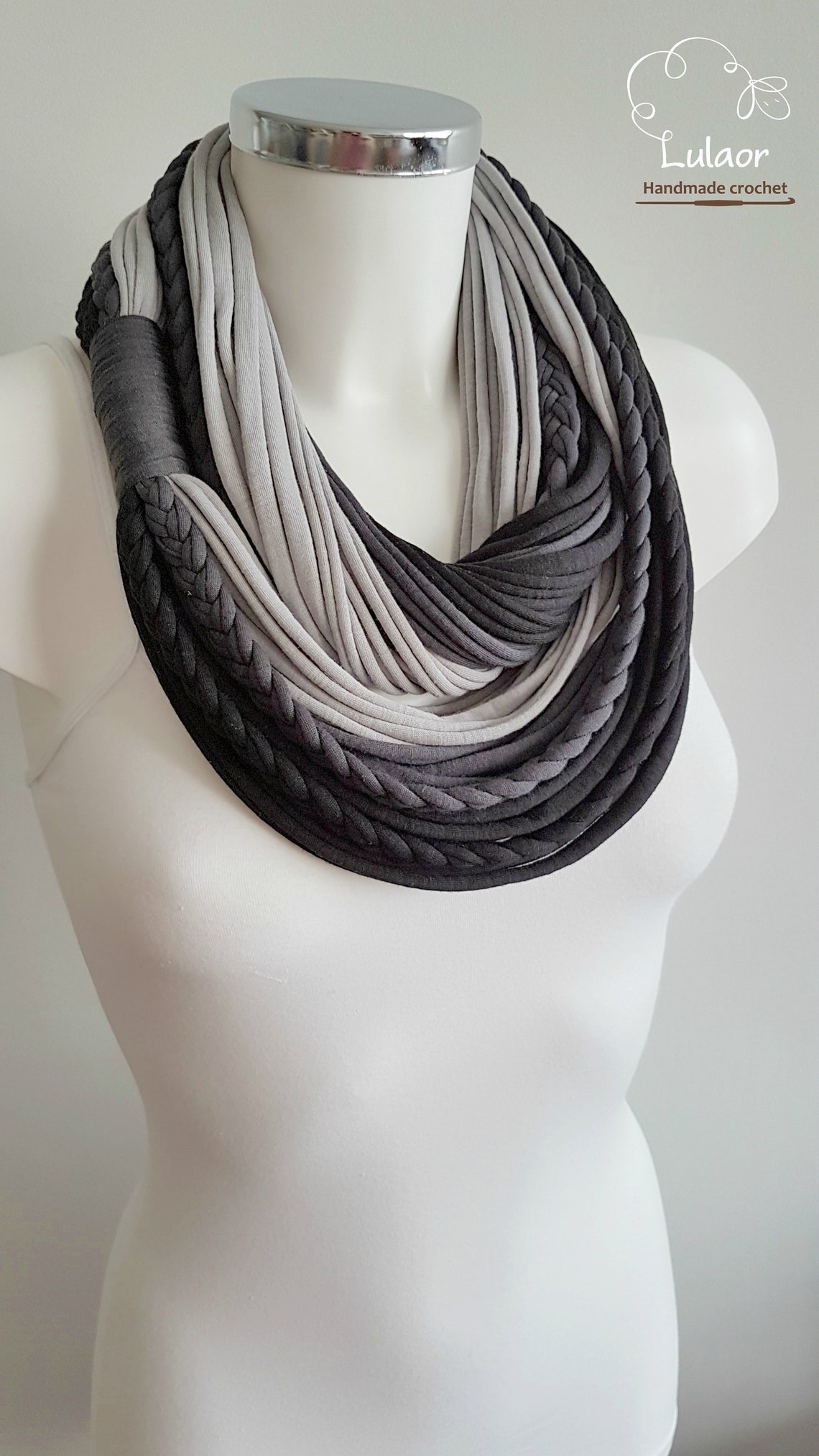 Infinity scarf for women loop scarf winter cotton fabric | Etsy