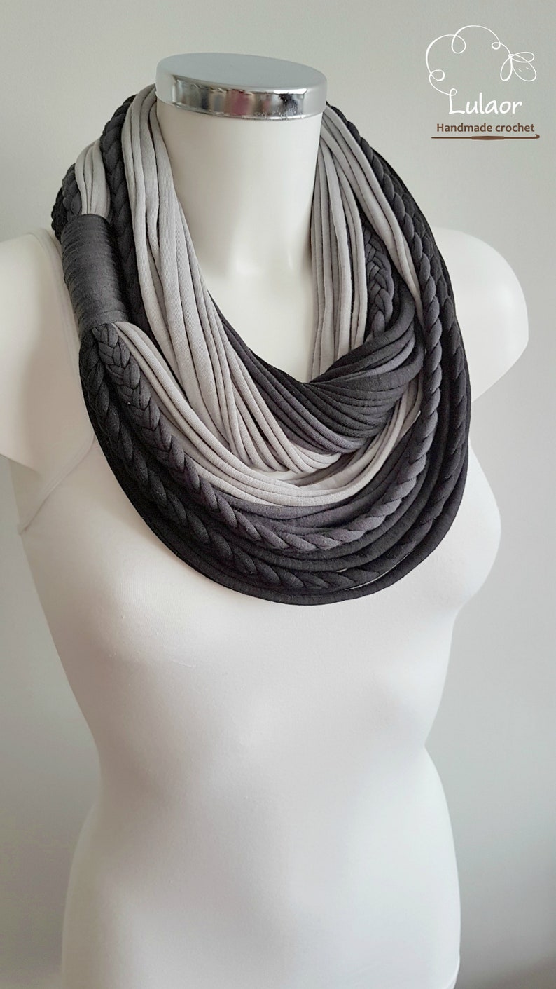 Infinity scarf for women loop scarf winter cotton fabric | Etsy