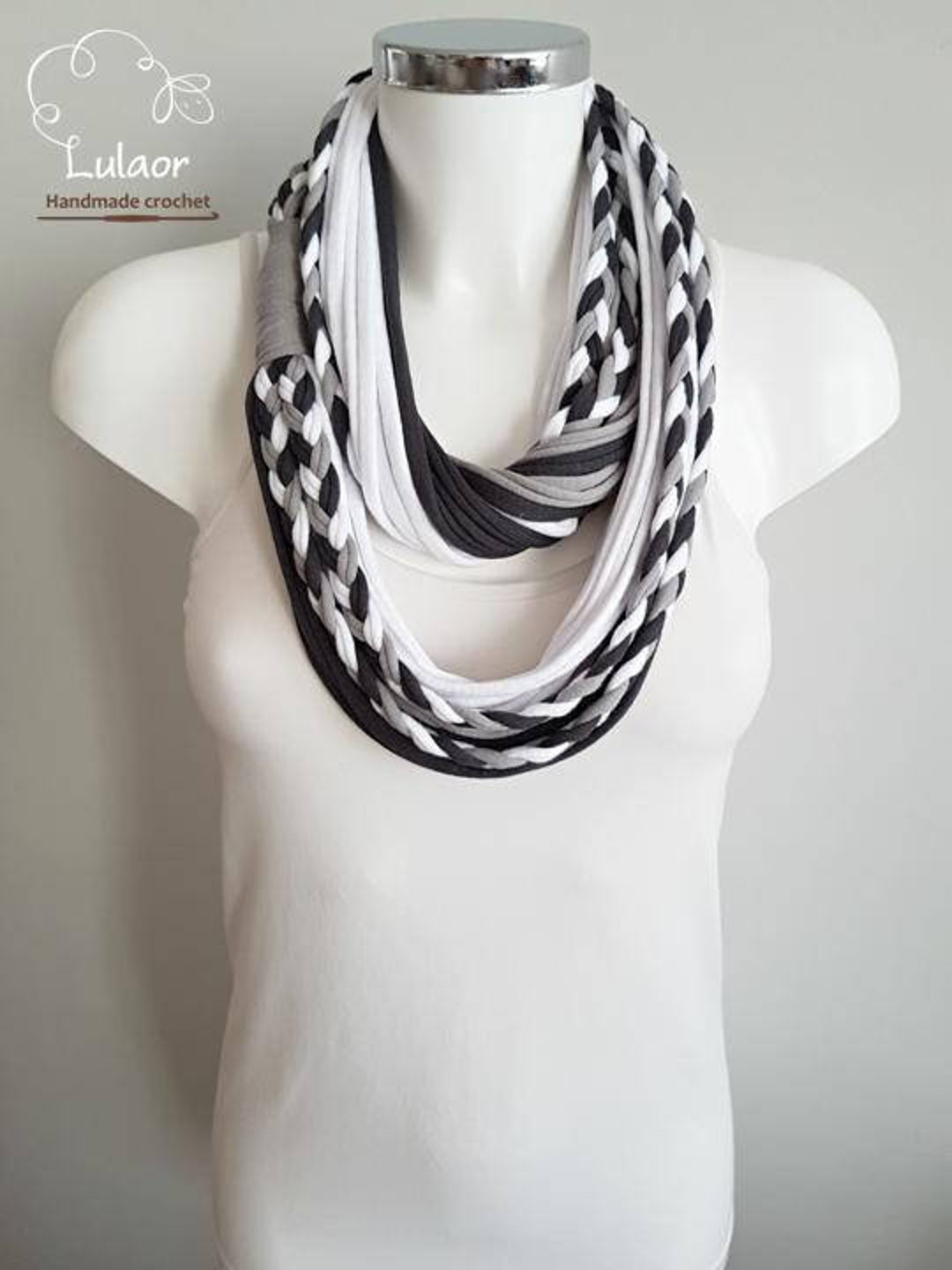 T Shirt Scarf, T Shirt Infinity Scarf, Loop Scarf, Fabric Scarf, Cotton ...