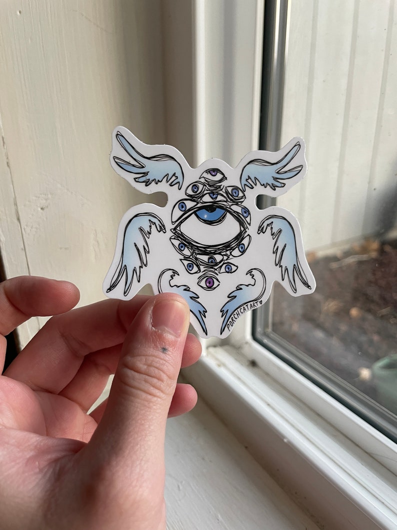 Biblically Accurate Angel Sticker Eyes Eye Roll Angel - Etsy
