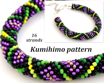 20 Strand Beaded Kumihimo Pattern Tutorial PDF Instant | Etsy
