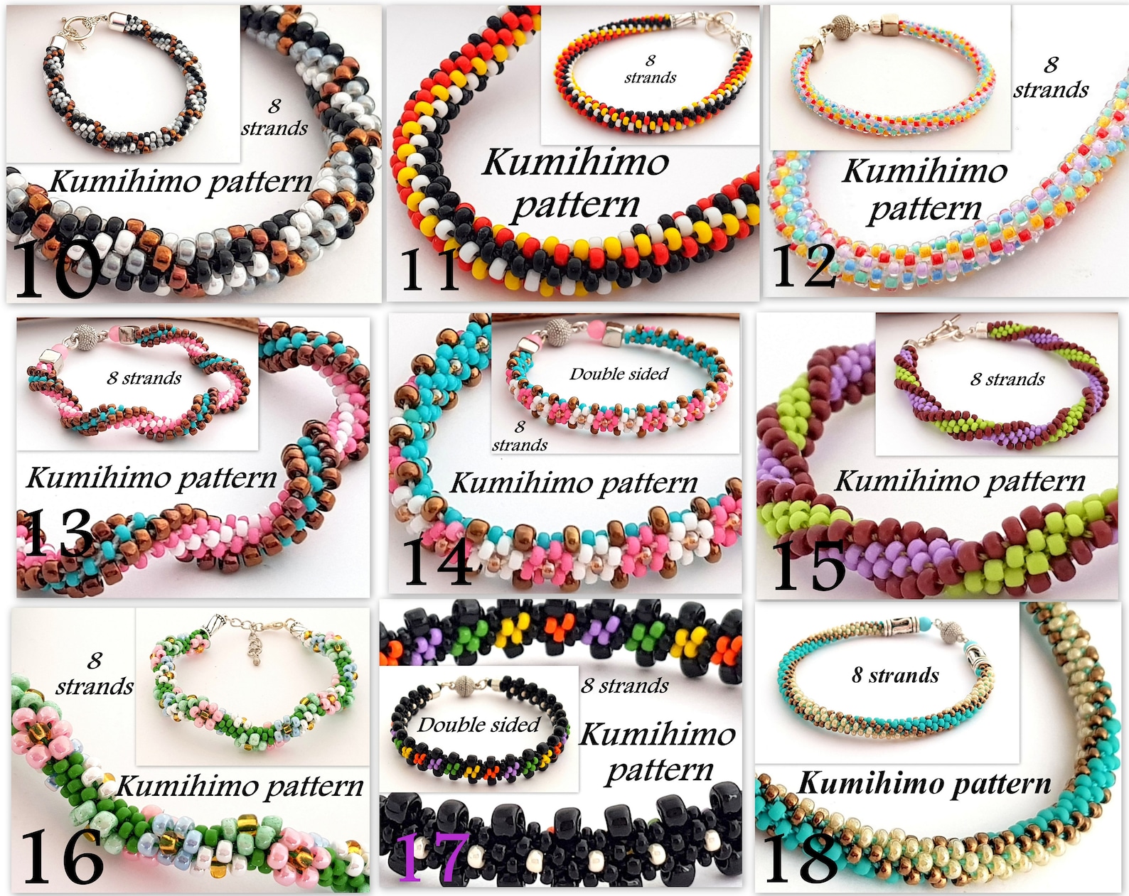 Beaded Kumihimo Pattern Package Deal Discount Saver Choose Any - Etsy