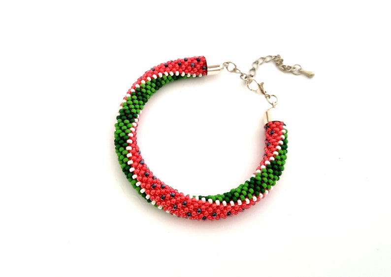 16 Strand Beaded Kumihimo Bracelet PDF Pattern and Tutorial Watermelon ...