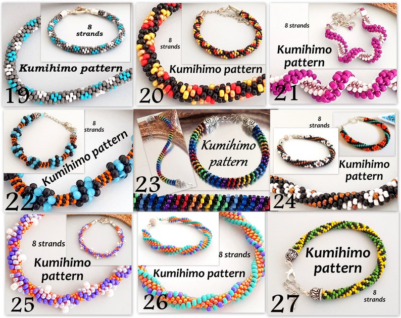 Beaded Kumihimo Pattern Package Deal Discount Saver Choose Any 8 ...