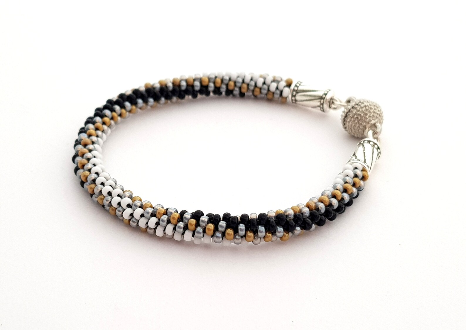 Beaded Kumihimo PDF Pattern and Full Tutorial 8 Strand Seed Bead ...