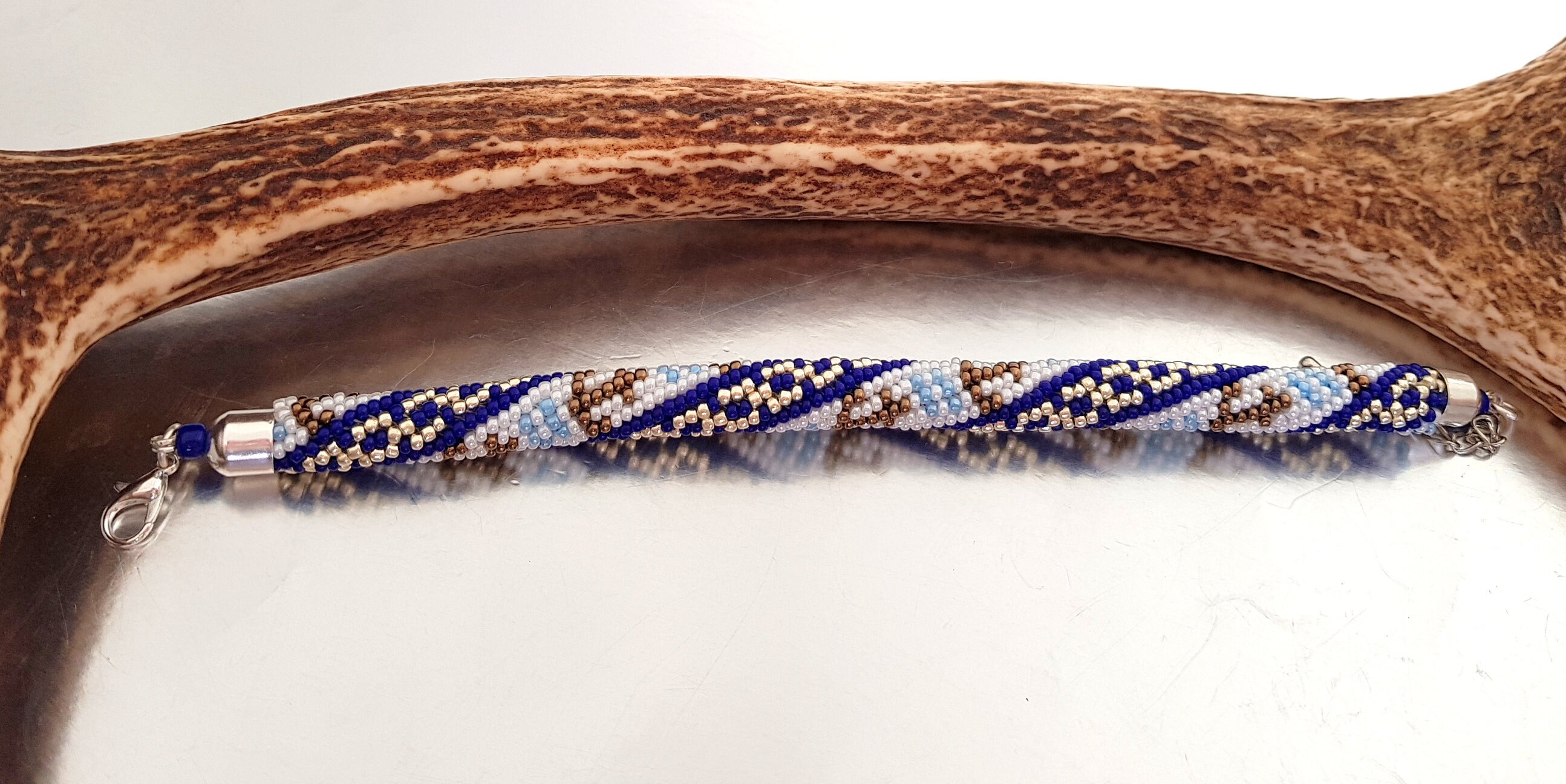 20 Strands Beaded Kumihimo Pattern Tutorial Seed Beads Bracelet Marine ...