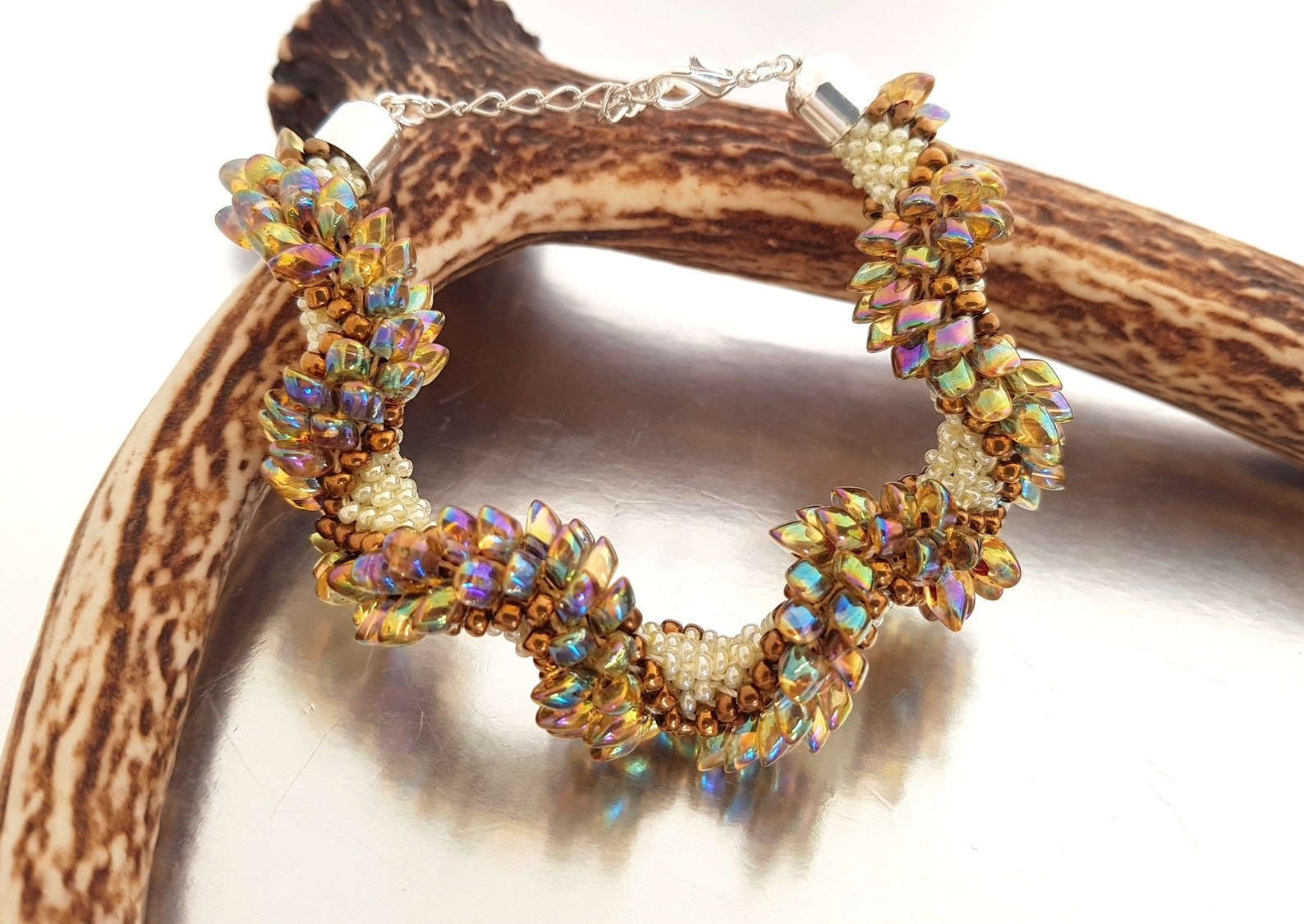 16 Strands Beaded Kumihimo Bracelet PDF Pattern Tutorial | Etsy