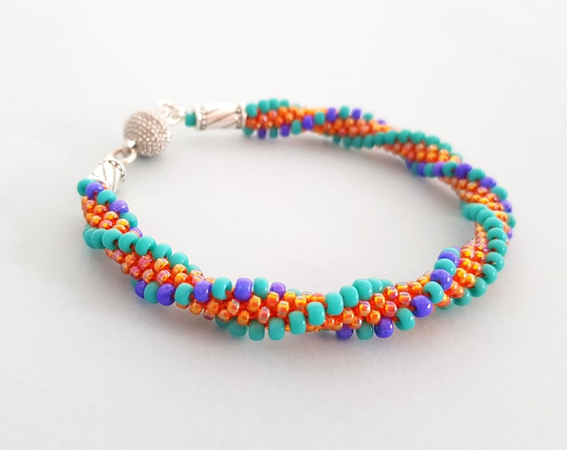 8 Strands Beaded Kumihimo PDF Pattern and Full Tutorial Wavy - Etsy