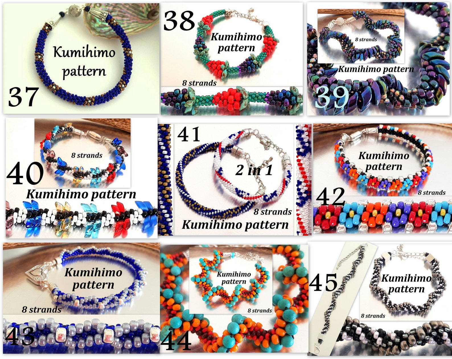 Beaded Kumihimo Pattern Package Deal Discount Saver Choose Any - Etsy
