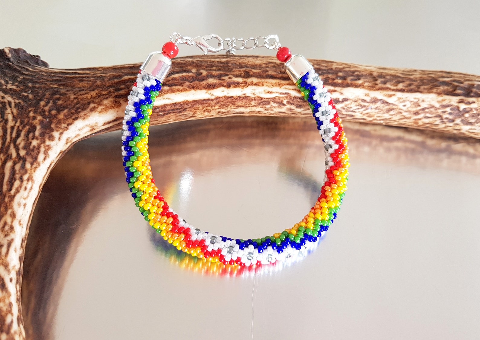 16 Strands Beaded Kumihimo Tutorial Pattern Rainbow Zigzag Bracelet ...