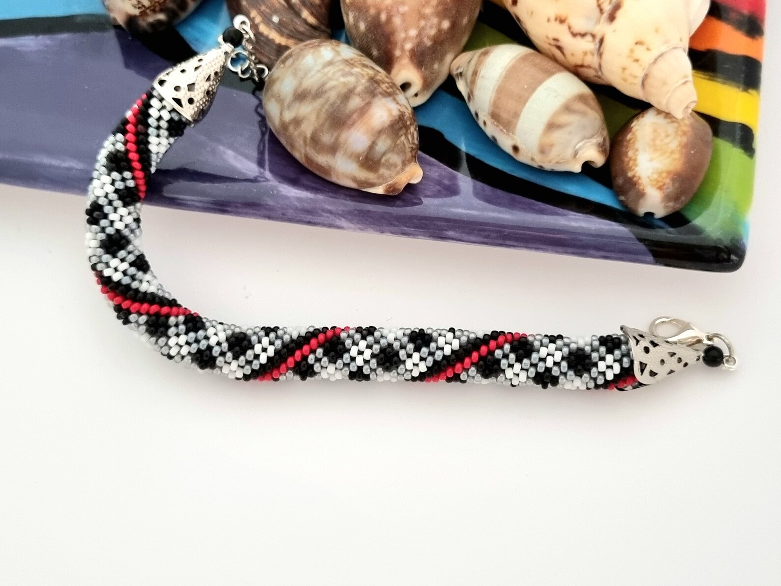 20 Strand Beaded Kumihimo Pattern Tutorial PDF Instant Download Black ...