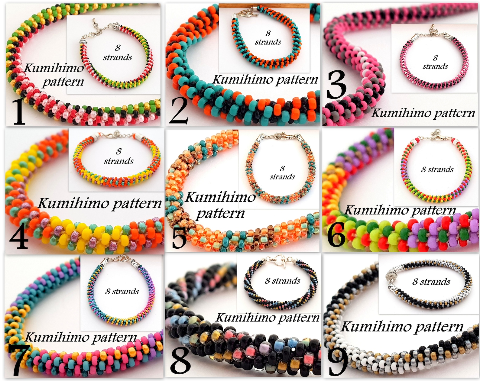 Beaded Kumihimo Pattern Package Deal Discount Saver Choose Any - Etsy