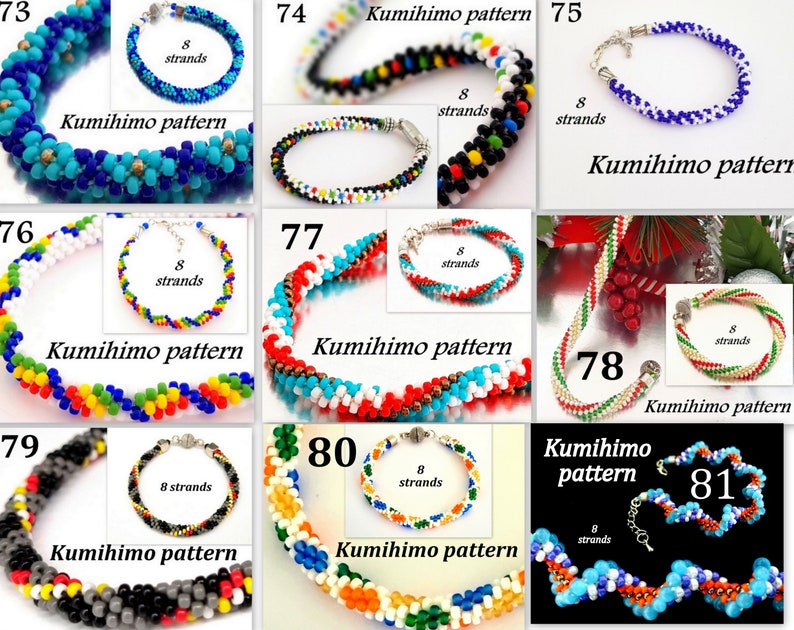 Beaded Kumihimo Pattern Package Deal Discount Saver Choose Any - Etsy