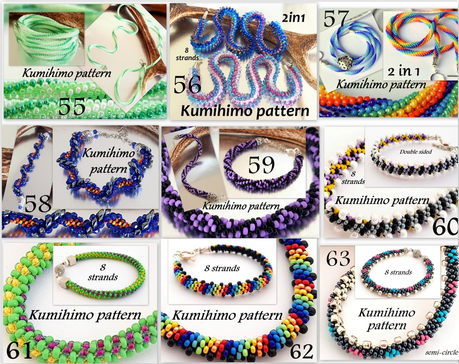 Beaded Kumihimo Pattern Package Deal Discount Saver Choose Any - Etsy