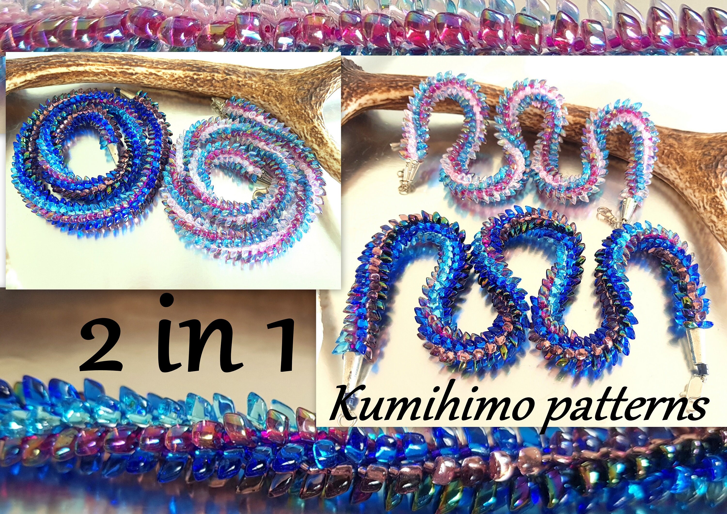 2 Kumihimo Patterns and Tutorial PDF Loaiding Braiding | Etsy