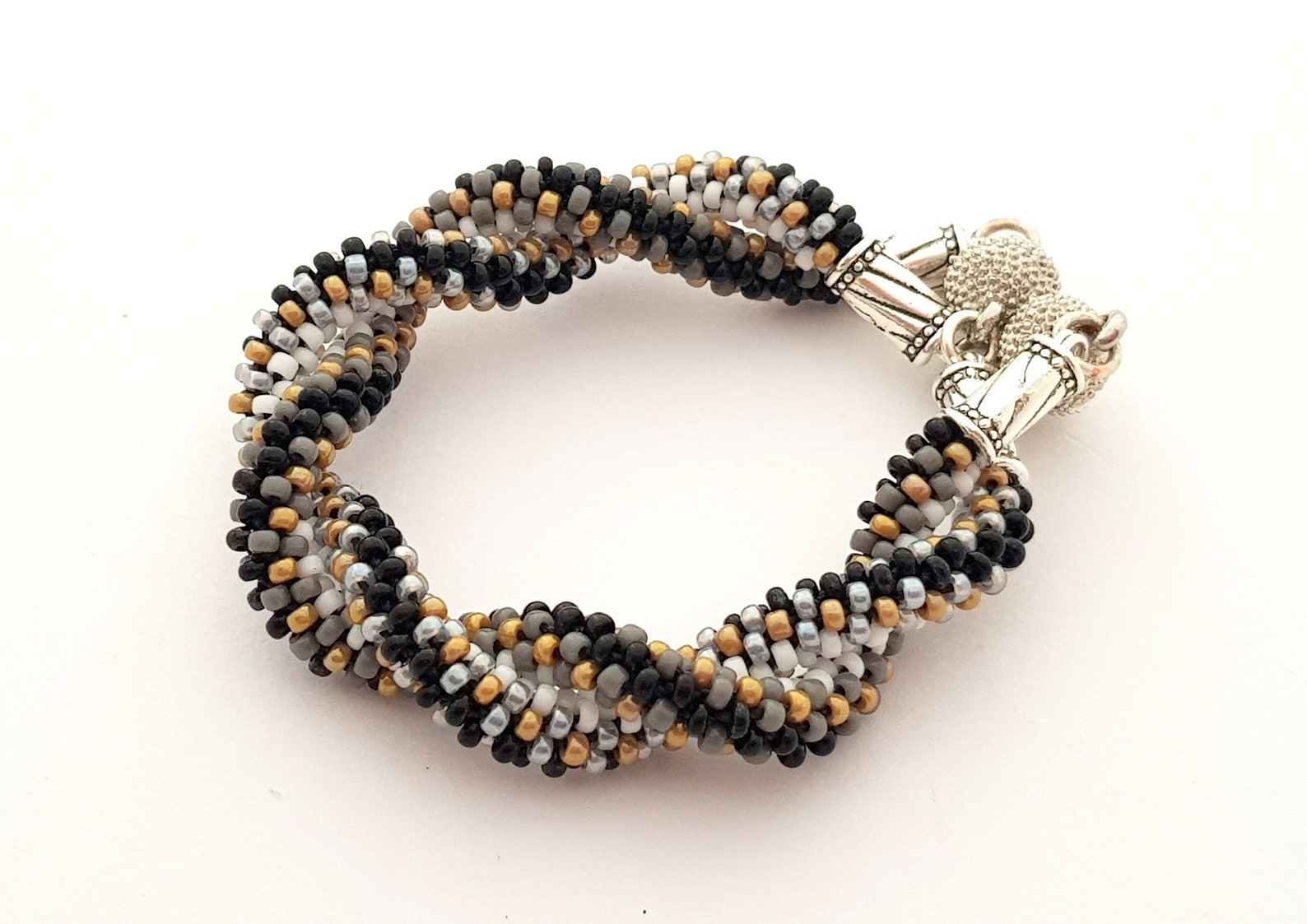 Beaded Kumihimo PDF Pattern and Full Tutorial 8 Strand Seed Bead ...