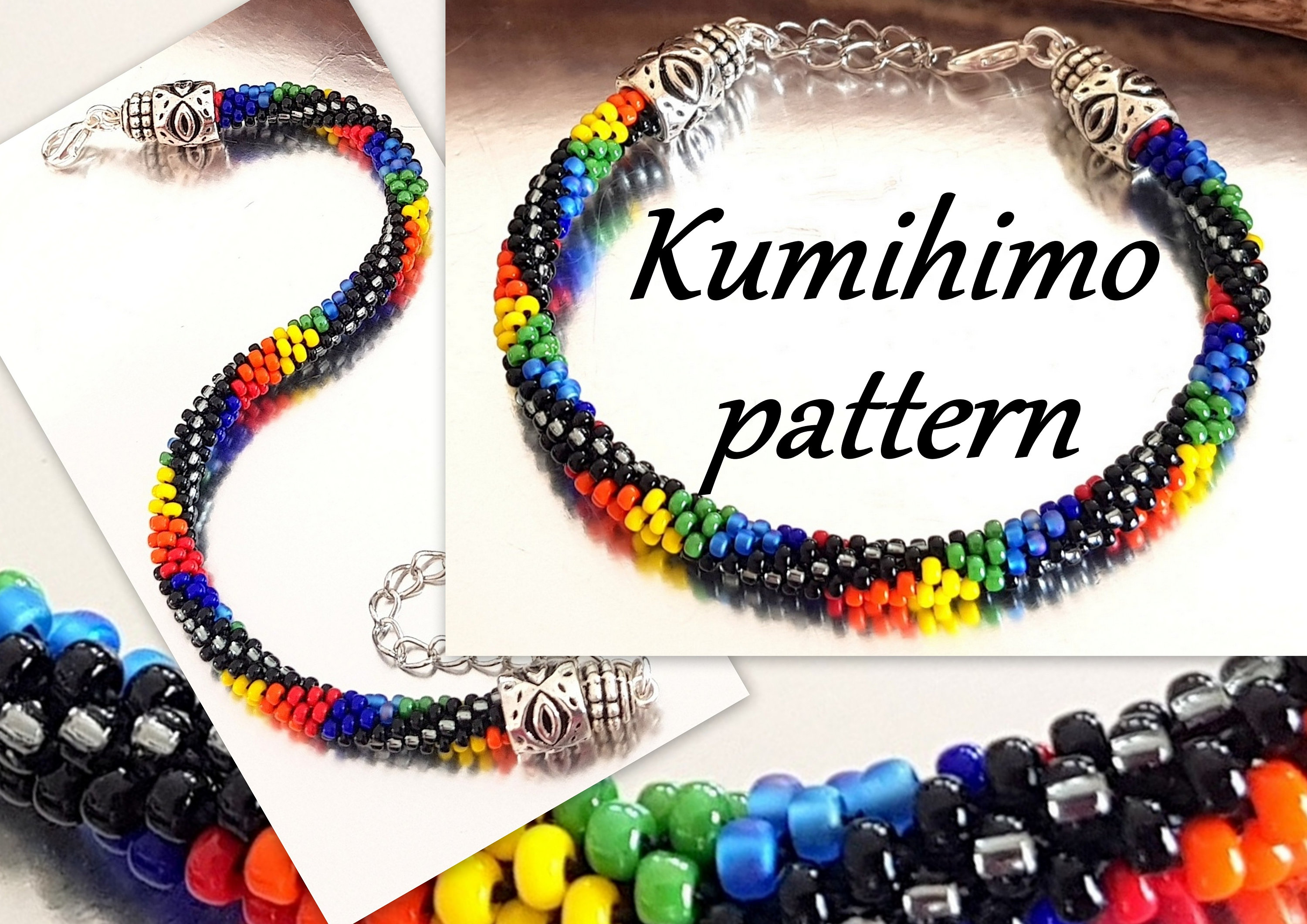 Rainbow Bracelet Kumihimo Pattern Tutorial PDF Loading Braiding ...