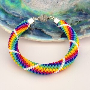 16 Strand Beaded Kumihimo Rainbow Bracelet PDF Pattern and Tutorial ...