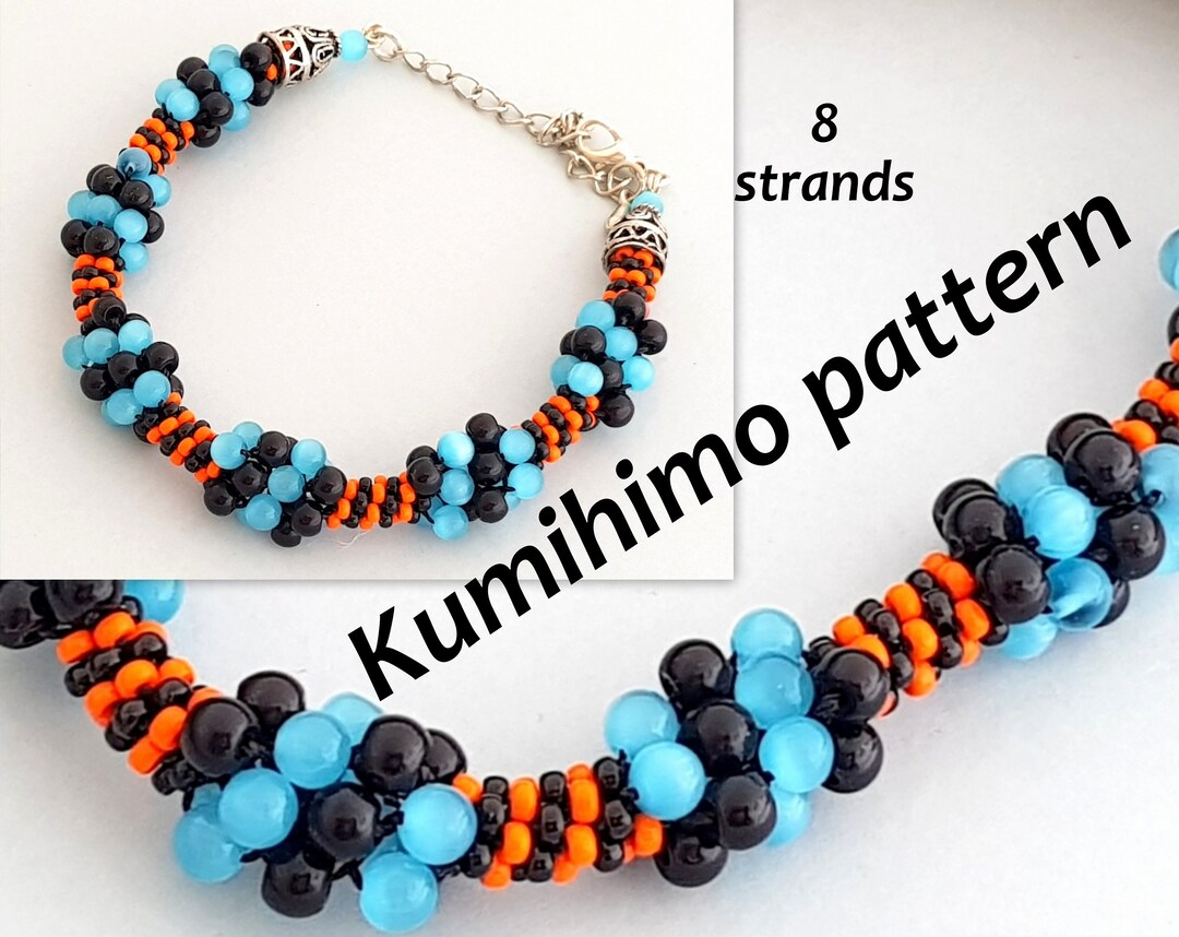 8 Strands Beaded Kumihimo Pattern Tutorial Native American Bracelet PDF ...
