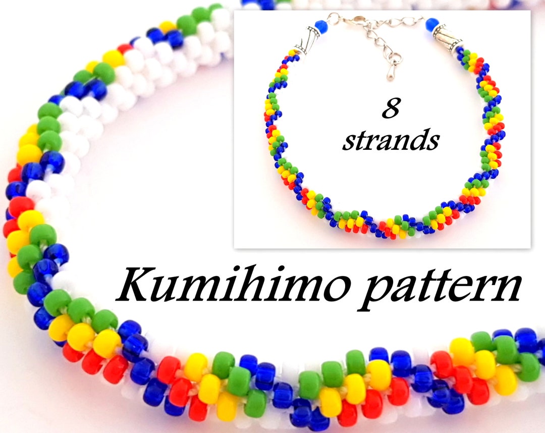Multi Color Kumihimo PDF Pattern & Tutorial Instant Download 8 Strand ...