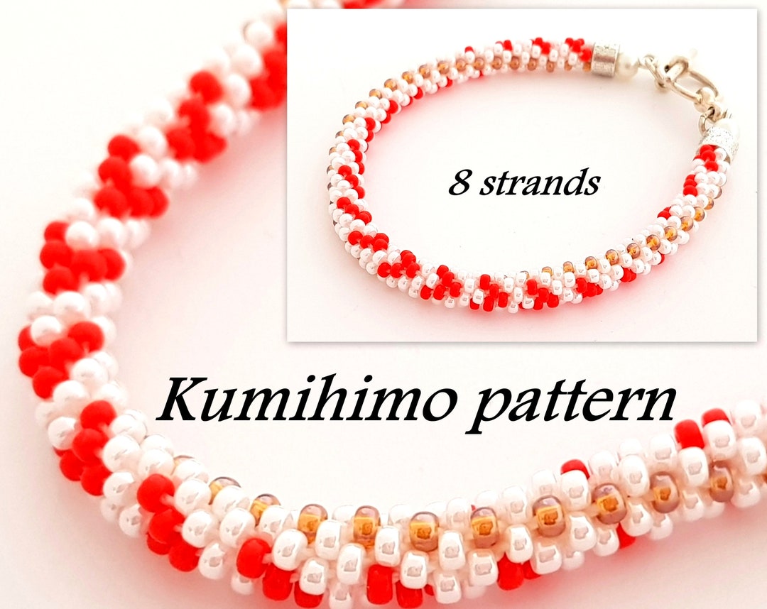 Beaded Kumihimo Pattern and Tutorial Instant Download Bead Layout 8 ...