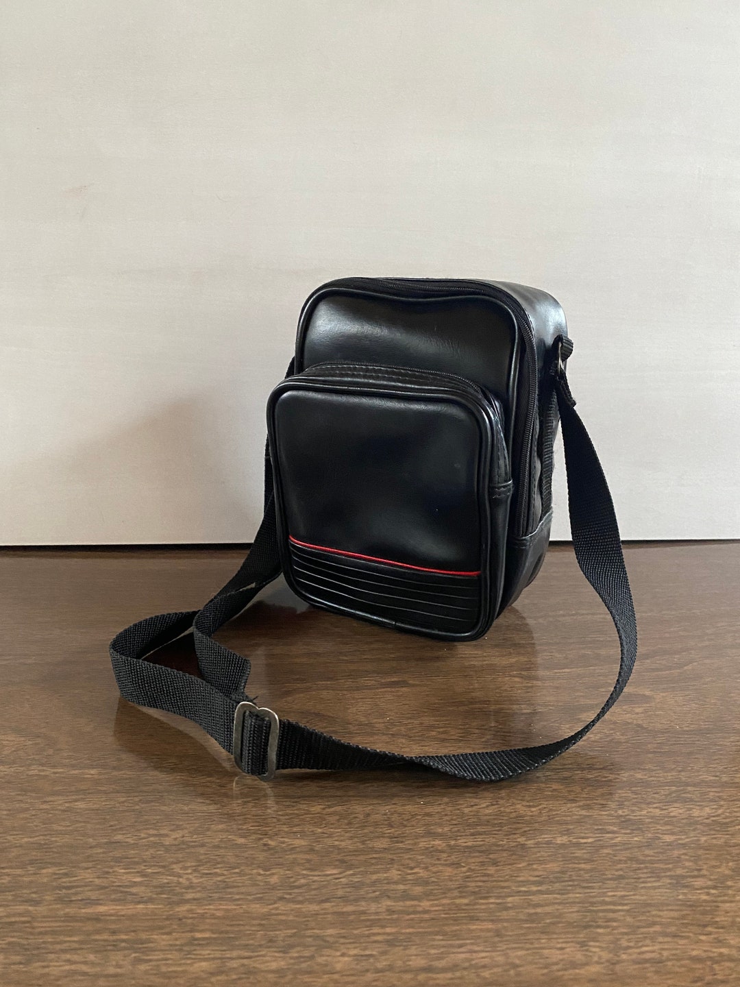 Vintage Black Vinyl Camera Bag Shoulder Strap - Etsy