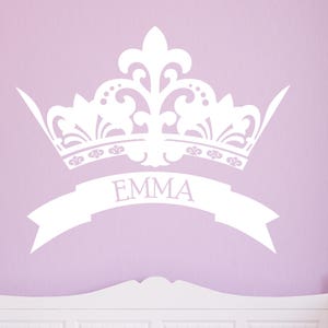 Princess Name Wall Sticker Decal LARGE Wall Sticker Nursery Decor ...