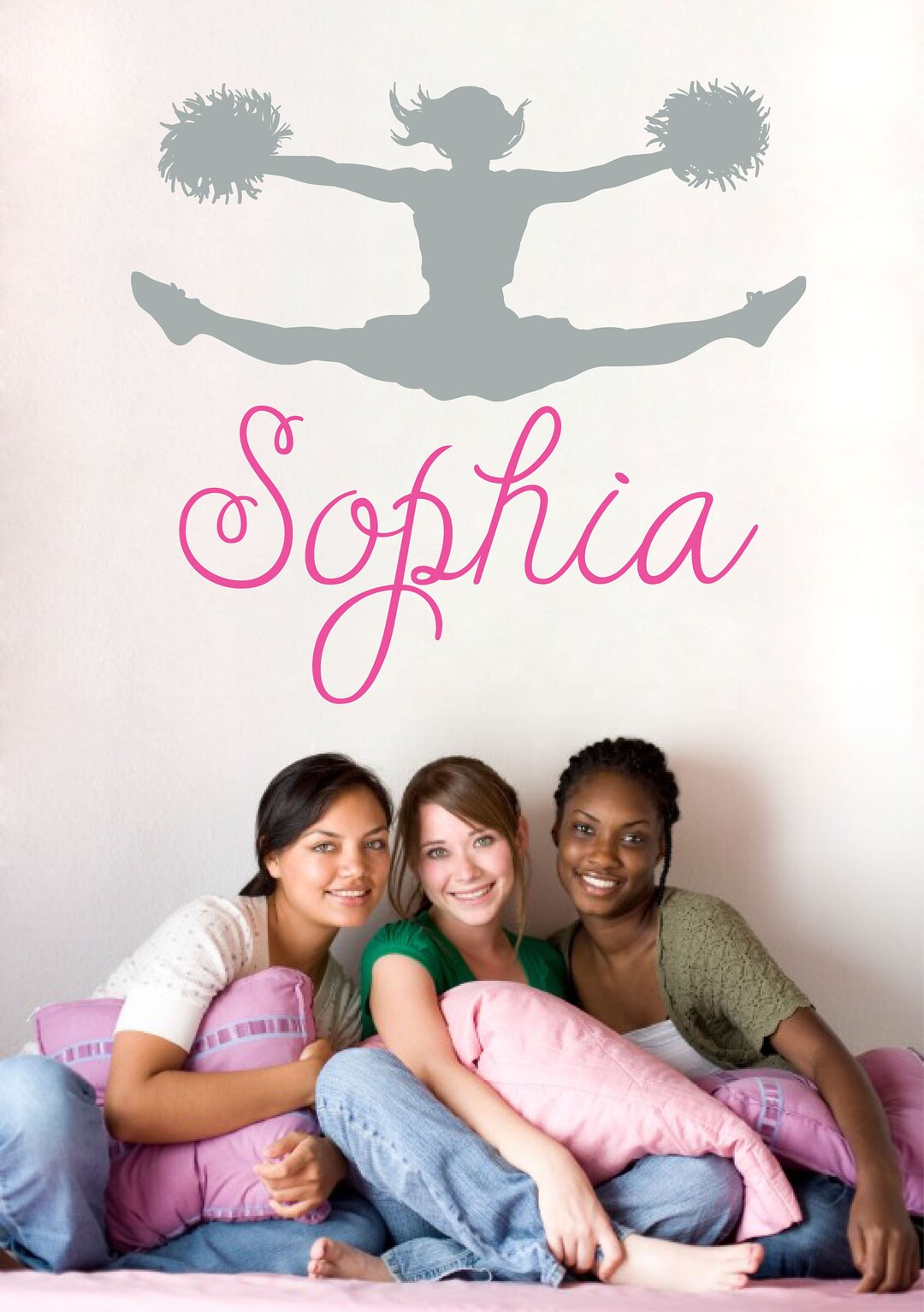 Cheerleading Wall Decal | LARGE CHEER Decal Cheerleading Sports | Cheer ...