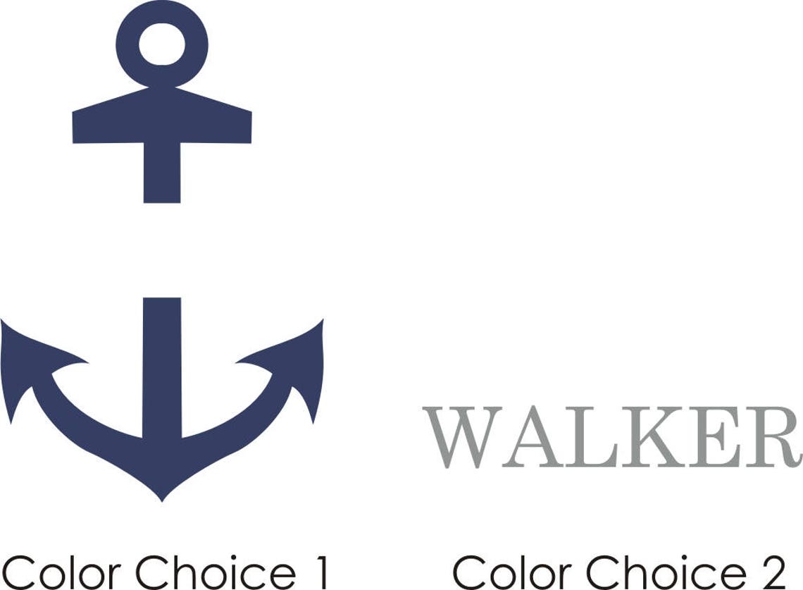 Nautical Anchor Wall Decal Anchor Wall Decal NAUTICAL Wall - Etsy